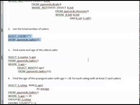 SQL Queries YouTube
