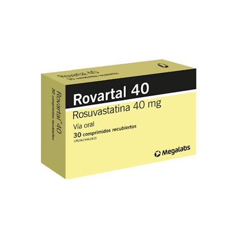Rovartal 40mg 30comprimidos Rosuvastatina Klinos