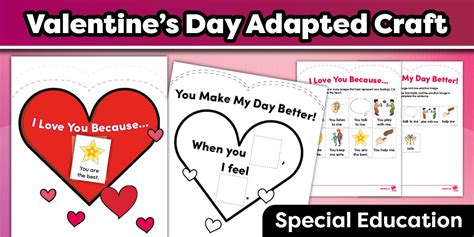 Valentines Day Adapted Craft For Special Education