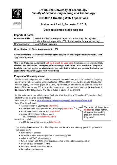 cos10011 a1 2019 s2 assignment 1 sheet warning tt undefined function 32 swinburne
