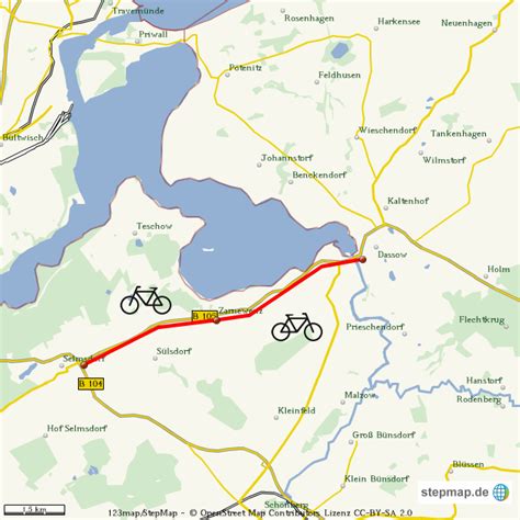 Stepmap Geplanter Radweg Zwischen Selmsdorf Und Dassow Landkarte