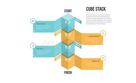 Cube Stack Infographic Stock Vector Illustration Of Chart 77865914