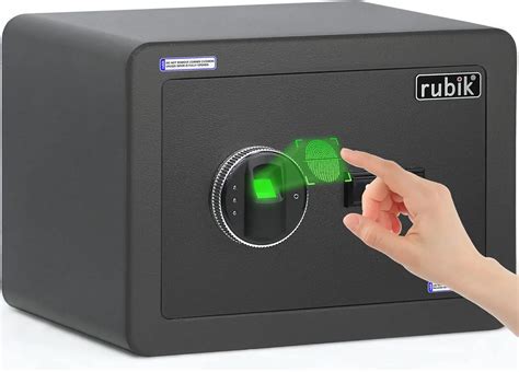 جعبه گاوصندوق اثر انگشت روبیک کوچک، قفل بیومتریک اندازه سند A4 با کلید