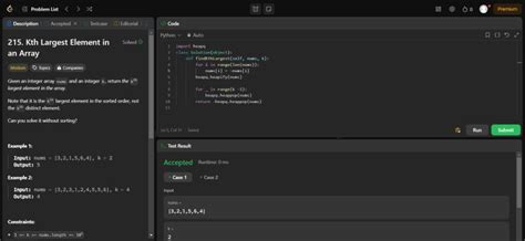 100daysofleetcode Heap Priorityqueue Python Problemsolving Charan Uppara