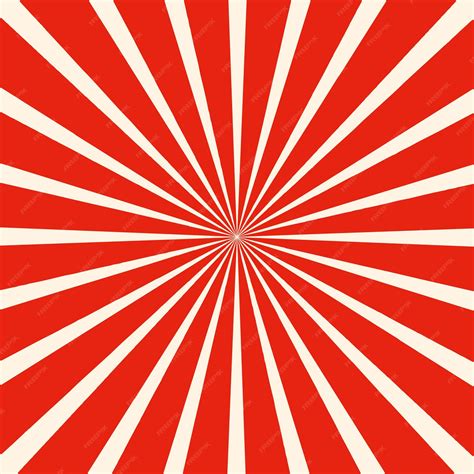 빨간색과 흰색 햇살 벡터 배경 디자인 프리미엄 벡터
