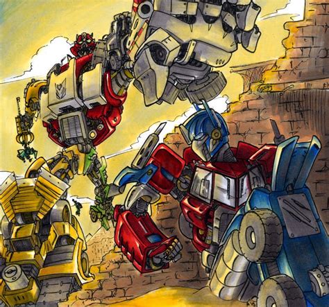 Optimus Prime Vs Devastator V2 By G1d4n On Deviantart