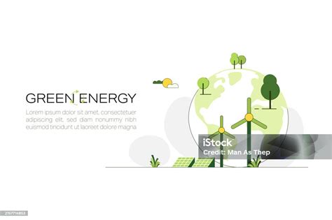 그린 에너지 개념 지속 가능한 재생 가능 에너지원 환경 사회 및 기업 지배 구조 개념 평면 벡터 그림입니다 0명에 대한 스톡 벡터 아트 및 기타 이미지 Istock