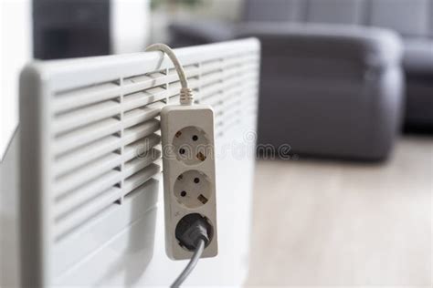 Electric Heater And Extension Cord Stock Image Image Of Adapter