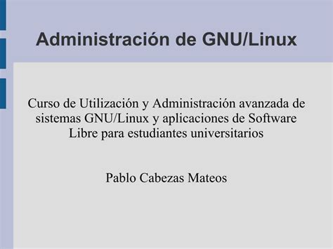pdf de programación administración de gnu linux