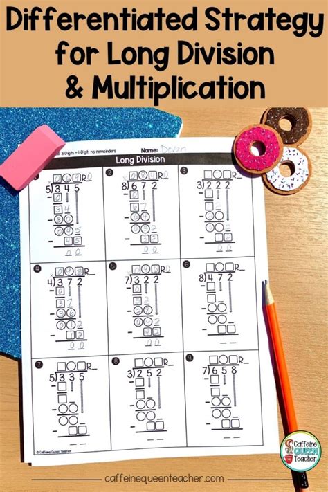 Long Division And Multiplication Using The Standard Algorithm Caffeine Queen Teacher