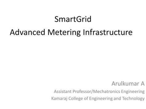 Smart Grid Advanced Metering Infrastructure Pdf