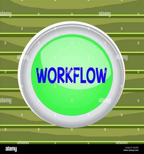 Conceptual Hand Writing Showing Workflow Concept Meaning Series Of