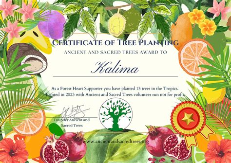 Tree Planting Certificates Ancientsacredtrees