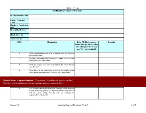 Project Handover Letter
