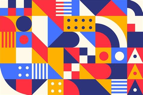 기하학적 벽화 벽지 무료 벡터