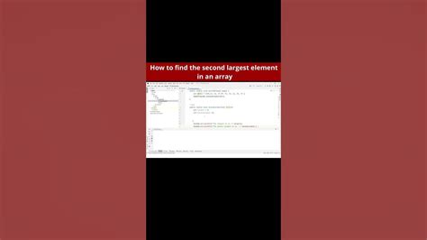 java program to find the second largest element in an array shorts