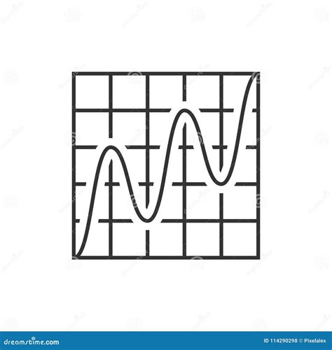 Wave Graph Icon Stock Vector Illustration Of Diagram 114290298