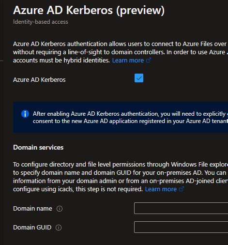 azure you can now use azure ad kerberos authentication to access files