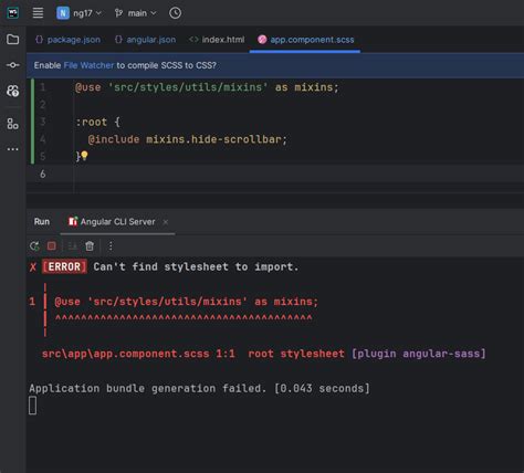 Angular New Vite Builder Compilation Error When Using Sass With Use