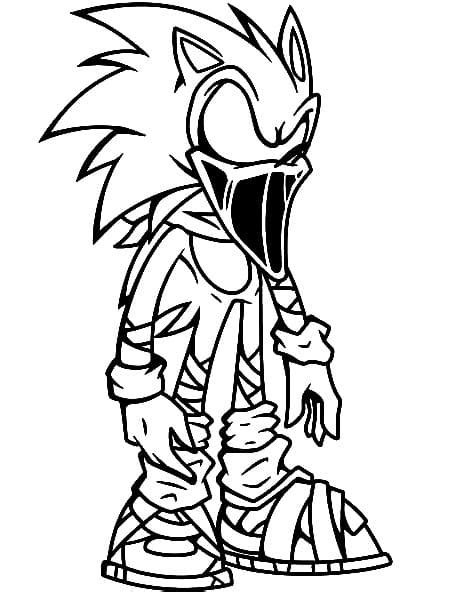 Sonic Exe Coloring Pages Coloringlib