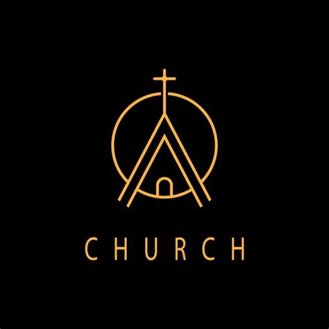로고 교회기독교 상징성경과 예수 그리스도의 십자가벡터 프리미엄 벡터