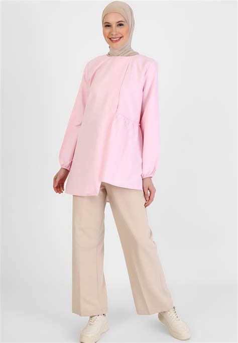 Modanisa Refka Casual Tunique Pink Rose Zalando Fr