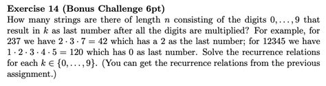 Solvedexercise 14 Bonus Challenge 6pt How Many Strings Are There Of