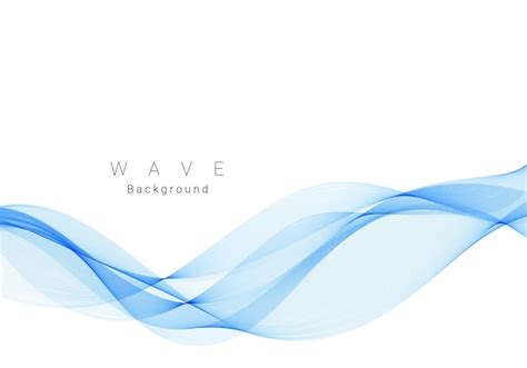 Premium Vector Stylish Smooth Blue Decorative Wave Design Background