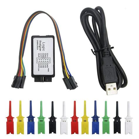 Usb Logic Analyzer Device Set Usb Cable Mhz Ch Mhz Channel Uart Iic Spi Debug For Arduino