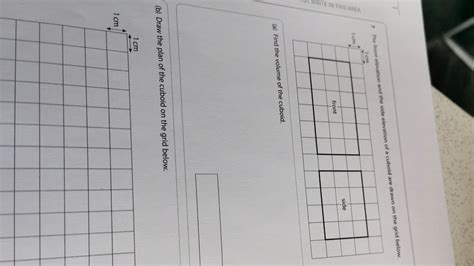Solved A Find The Volume Of The Cuboid B Draw The Plan