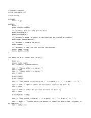 MainHW Cpp Include Iostream Using Namespace Std Class Point Private Double X Y Public