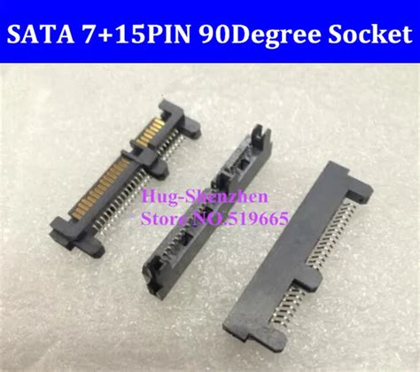 715pin Sata Hard Disk Interface Socket Connector 90 Degrees Leg In