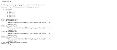 Solved Question 13 Run Through The Following Sorting