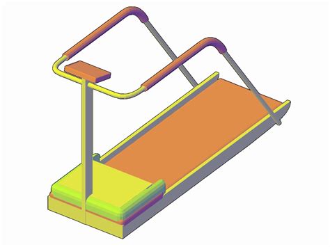 3d Gym Equipment Treadmill In Autocad Cad 86 94 Kb Bibliocad