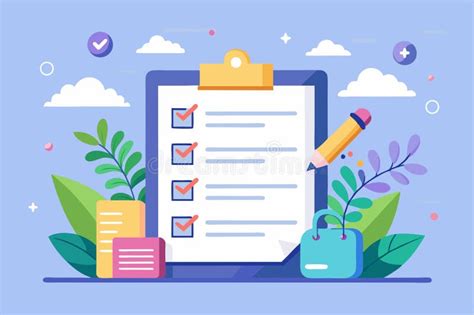 A Colorful To Do List With Checkboxes A Pencil And Plants Designed For Efficient Task