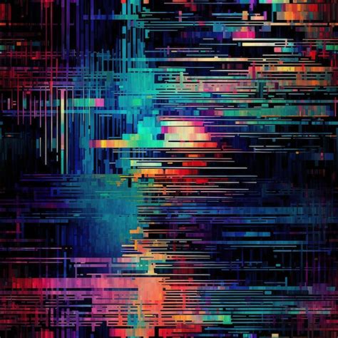 Premium Photo Seamless Modern Glitch Pattern Design