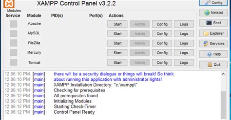 Database Laboratory Start Xampp And Mysqlmariadb