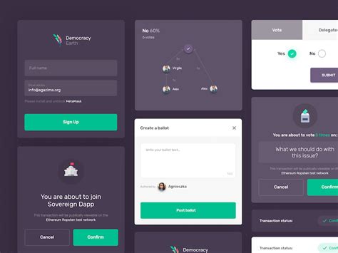 voting dapp democracy earth by agnieszka zimolag on dribbble
