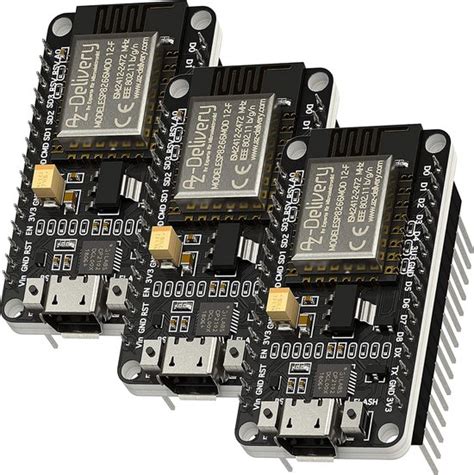 Azdelivery 3 X Nodemcu Amica Modul V2 Esp8266 Esp 12e Wifi Wifi Development Board Met Bol