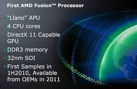 Amd Details Upcoming 32nm Fusion Processor Codenamed Llano Hothardware