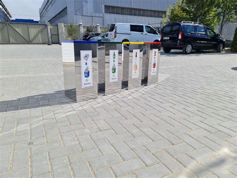 Урны для сортировки мусора из нержавеющей стали