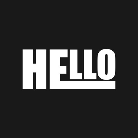 Hello Typography Design 15362800 Vector Art At Vecteezy