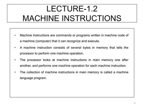 Machine Language Program Execution 1 1 2 Pptx