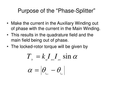 PPT Phase Splitting Split Phase Induction Motor PowerPoint
