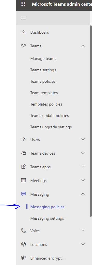 Teams Messaging Policies