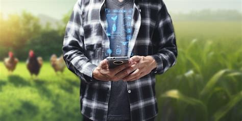 Premium Photo Modern Smart Farm Controlled By Technology Farmers Is