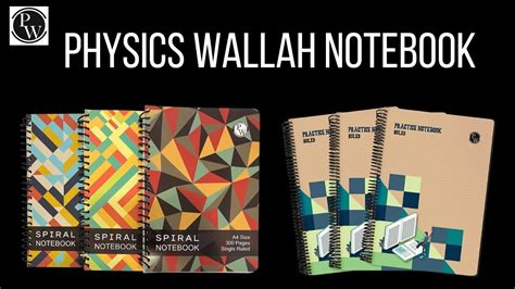 Unboxing Physics Wallah Spiral Notebook 300 And 280 Pages