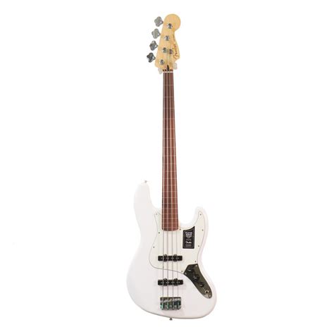 Fender Player Jazz Bass Fretless Pf Polar White Ausstellungsstück