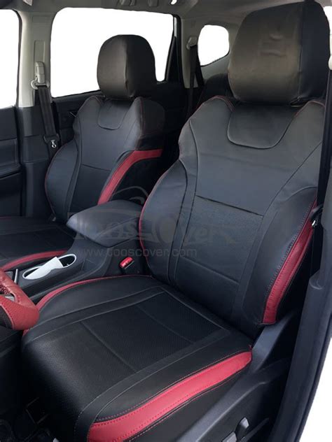 روکش صندلی فردا موتور Fmc T5 چرم مشکی زرشکی فابریک کد5054 توس کاور فروشگاه تخصصی روکش صندلی