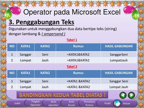 √ Penulisan Operator Pada Microsoft Excel Yang Tidak Tepat Adalah Wanjay